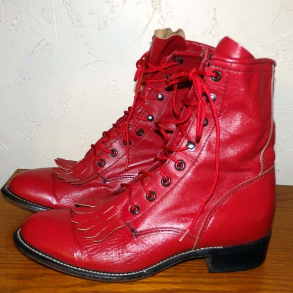 Rodeo Drive | Shoes | Rodeo Drive Red Leather Boots Size 45 | Poshmark